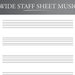 Wide Staff Sheet Music for Letter/a4. Blank Sheet Music Printable ...