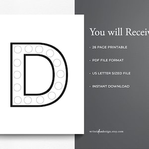 Printable Uppercase Do-a-dot Letters. Printable Dot Alphabet. Printable ...