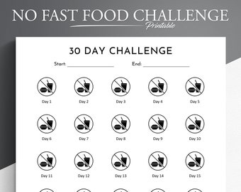 No Sweets Challenge Printable Tracker Health Challenge - Etsy