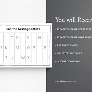 Learn the Alphabet Worksheet. Find the Missing Letter Worksheet ...