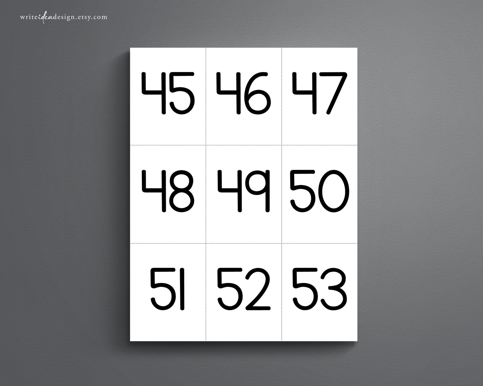 Numbers 0-100 Printable Flash Cards. Preschool Flash Cards. Preschool ...