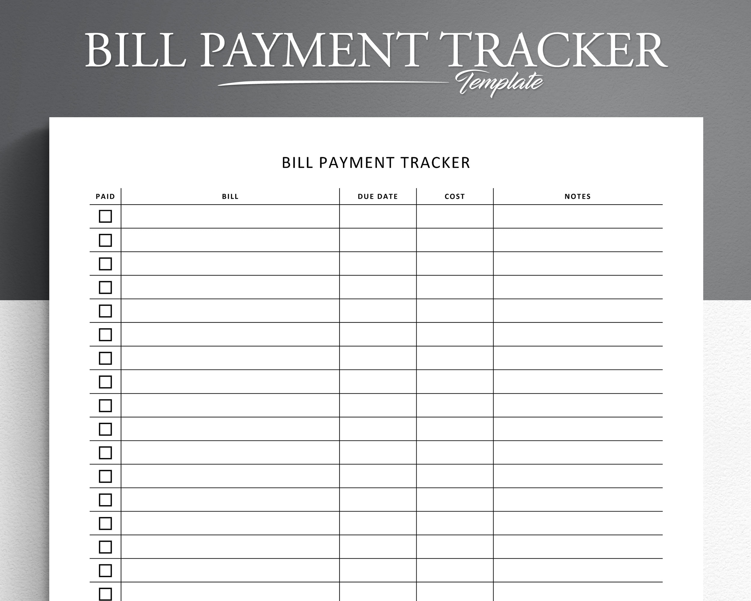 Monthly Bill Payment Tracker. Bill Organizer. Bill Payment - Etsy Canada