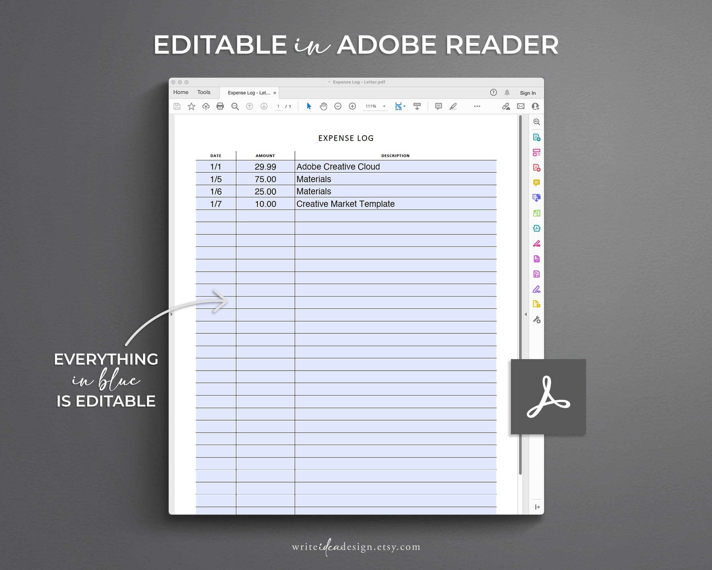 Expense Log. Expense Tracker. Purchase Tracker. Business - Etsy