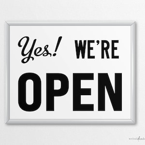 Printable Closed and Open Signs Set in US Letter, Instant Download PDF ...