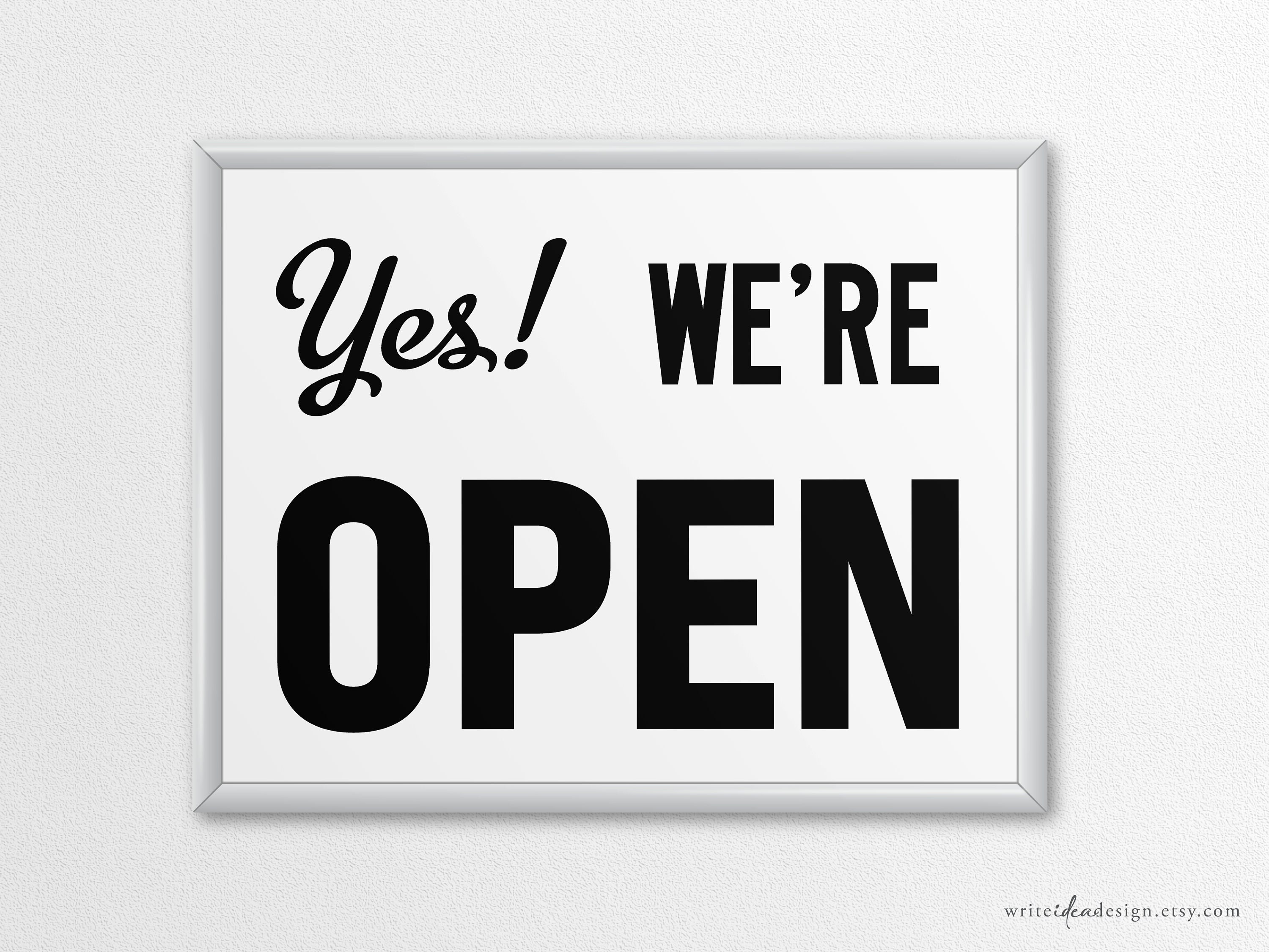 Printable Closed and Open Signs Set in US Letter, Instant Download PDF ...