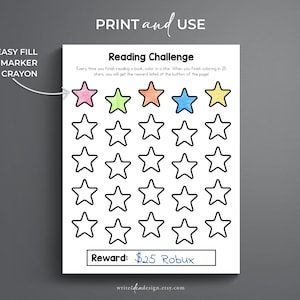 Printable Reading Challenge for Kids. Reading Reward. Reading Tracker ...