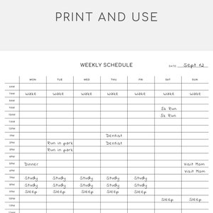 Weekly Schedule. Weekly Planner Pad. Weekly Planner. Week at | Etsy