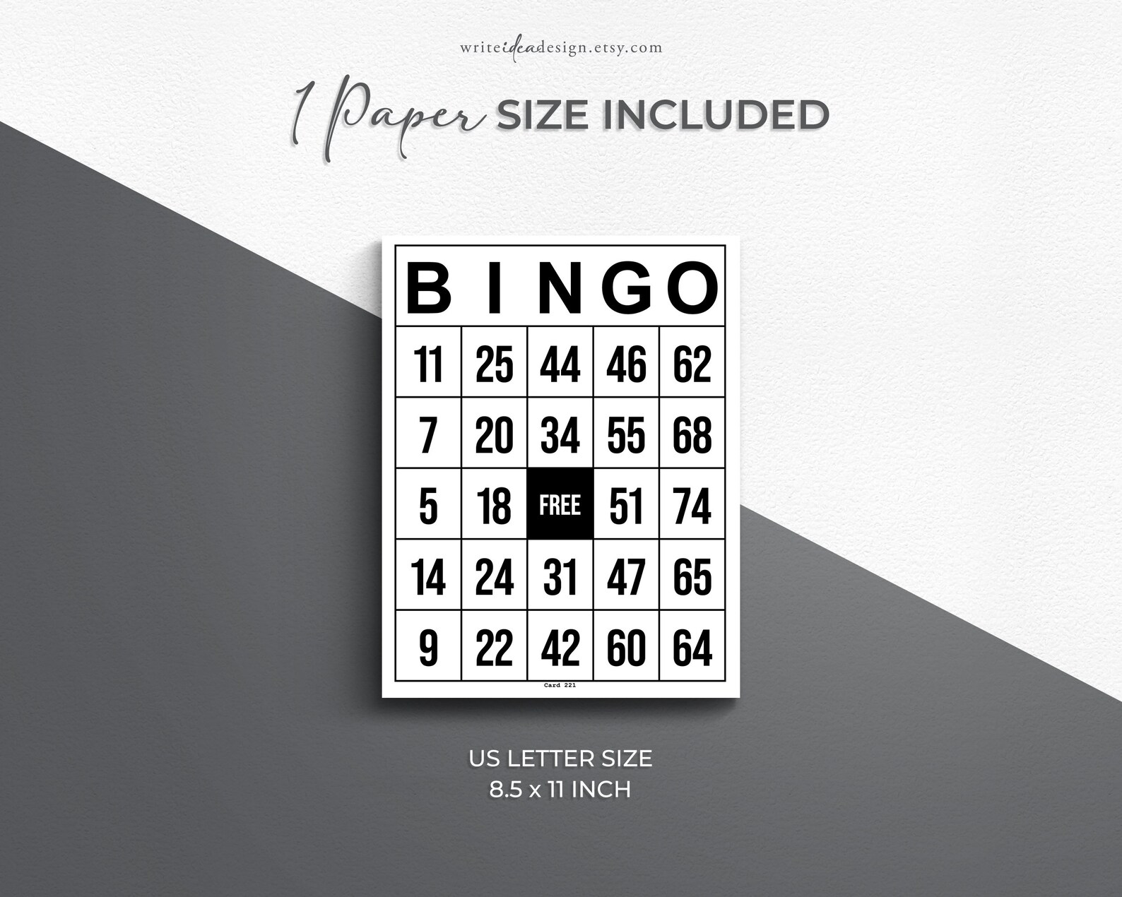 Printable Jumbo Bingo Cards: 1000 Large Print Games (PDF) - Etsy
