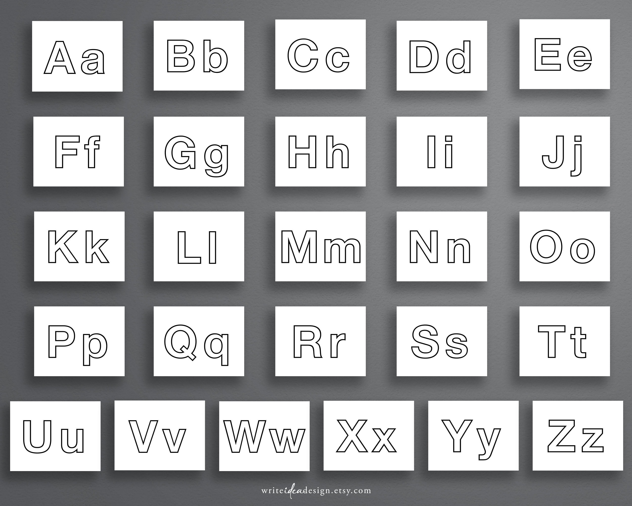 Printable Uppercase & Lowercase Letters. Printable Alphabet. 26 Pages ...