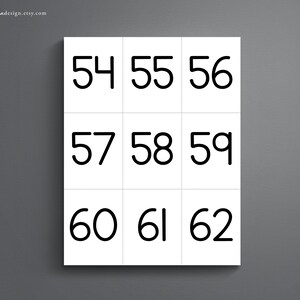 Numbers 0-100 Printable Flash Cards. Preschool Flash Cards. Preschool ...