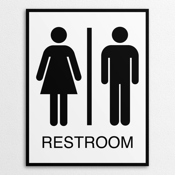Unisex Bathroom Signs - Etsy