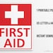 Printable First Aid Sign in US Letter and A4 Sizes, Instant Download ...