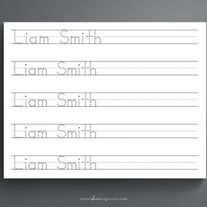 Personalized Dot Name Tracing Worksheet: Handwriting Practice (PDF) - Etsy