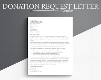 Professional Donation Request Letter Template. Google Docs/microsoft ...