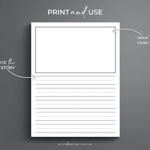 Handwriting Story Paper. Penmanship Paper. Writing Practice Paper ...