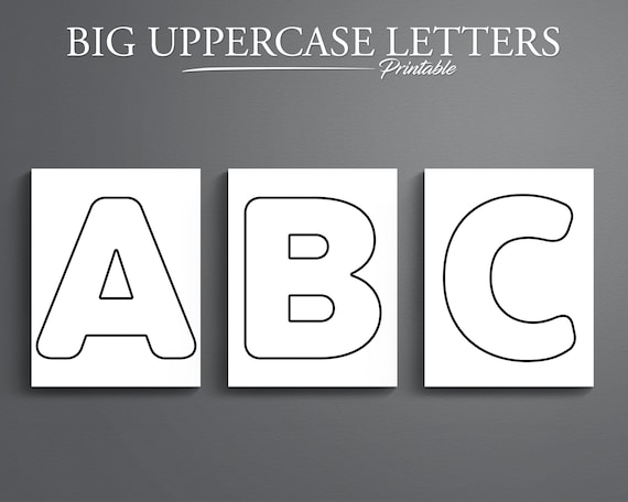 Large Alphabet Letters Printable Printable Boho Neutral Spotty Large