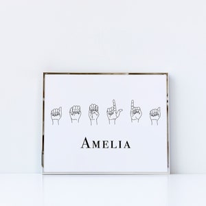Custom ASL Name. Digital Download. American Sign Language Custom Name ...