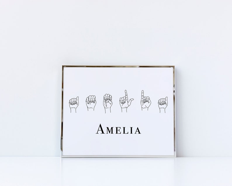 Custom ASL Name. Digital Download. American Sign Language - Etsy
