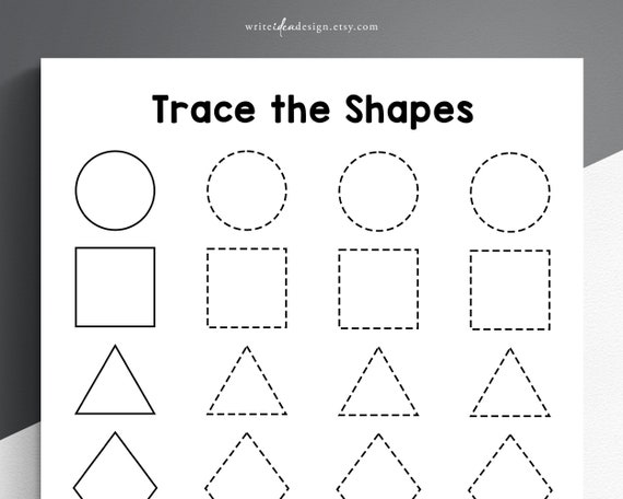 Hojas De Trabajo Para Trazar Formas En Preescolar