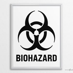 Printable Biohazard Sign in US Letter and A4 Sizes, Instant Download ...