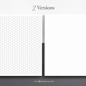 Printable Organic Chemistry Paper. Hexagon Paper. Hexagon Grid Paper ...