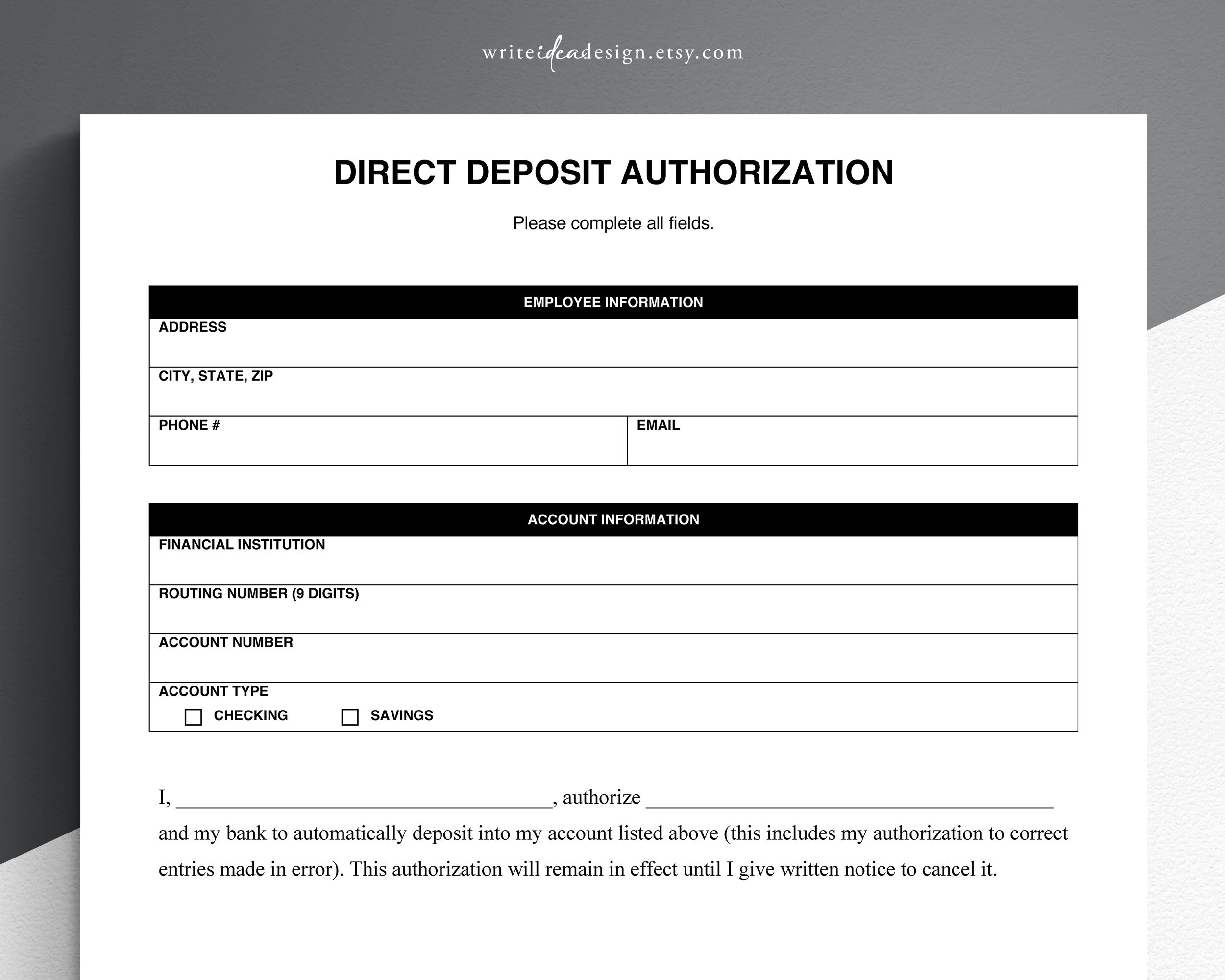 Direct Deposit Method 2024 Pdf Frank Garland