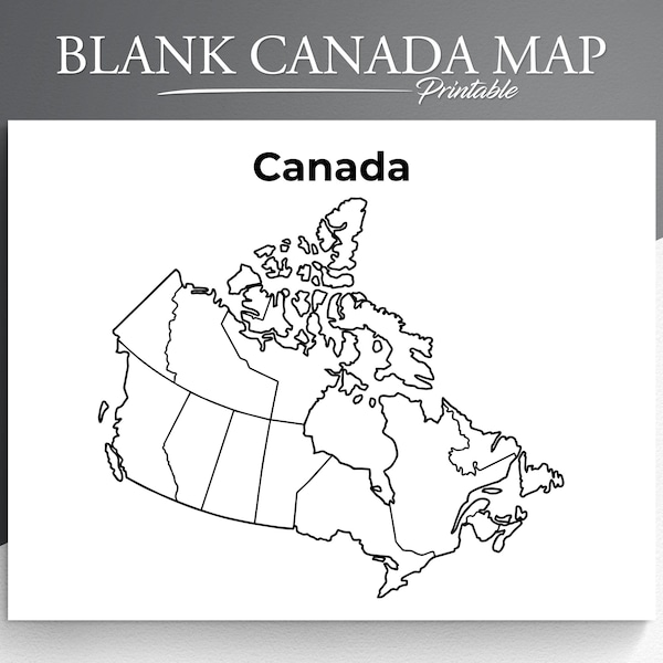 Canada Map Coloring - Etsy