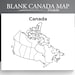 Printable Blank Canada Map. Educational Map for Kids. Canada - Etsy