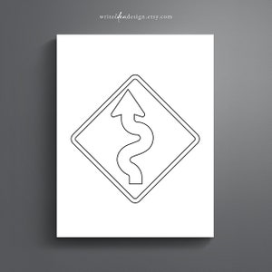 Traffic Sign Coloring Pages: 36 Printable Road Signs (PDF) - Etsy