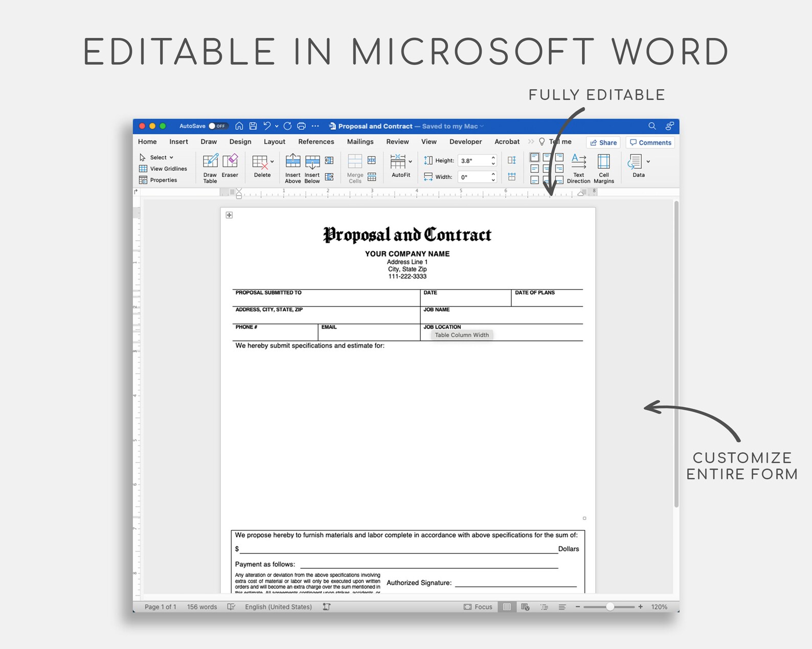 Contract Template. Pdf/google Docs/microsoft Word. Contract - Etsy
