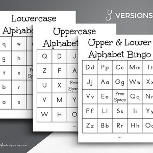 Alphabet Bingo. 1000 Cards. Upper, Lower and Both Cases. - Etsy