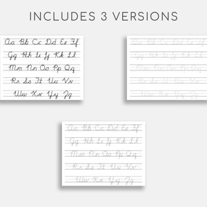 Cursive Alphabet Tracing Worksheet. Printable Trace the - Etsy