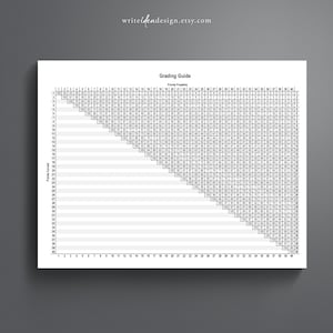 Printable Grading Scale Chart - an Essential Reference Tool for ...