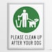 Printable Dog Waste Sign: US Letter & A4 Sizes (PDF/PNG) - Etsy