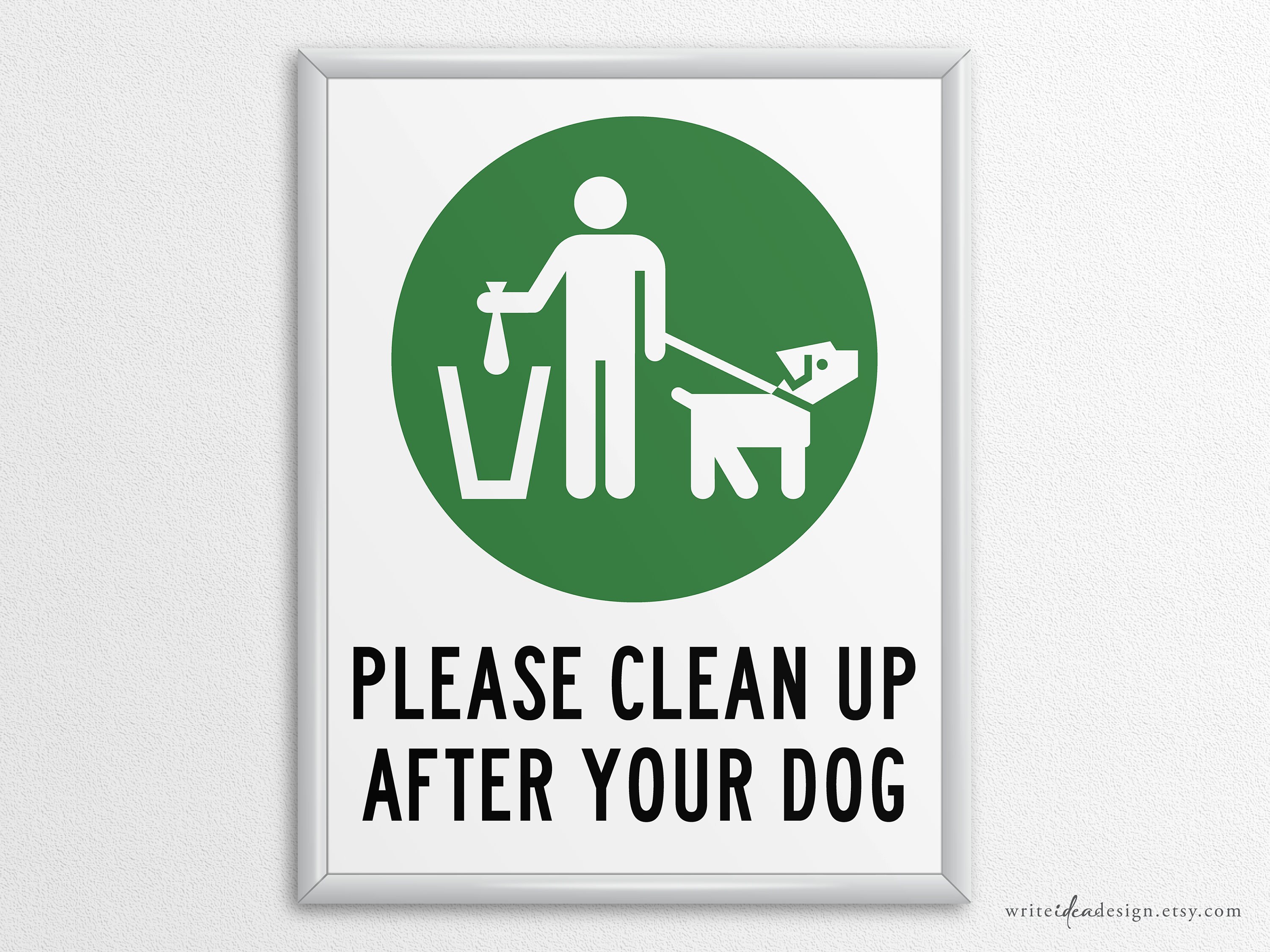 Printable Dog Waste Sign: US Letter & A4 Sizes (PDF/PNG) - Etsy