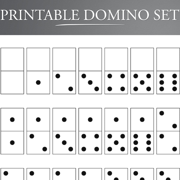Printable Domino - Etsy