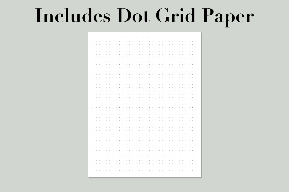 Printable Graph Paper PDF. Dot Grid Paper. Bullet Paper. Grid - Etsy