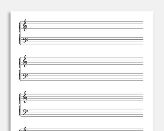 Blank Piano Sheet Music