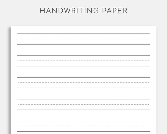 Practice Writing Paper. Handwriting Paper. Penmanship Paper. - Etsy
