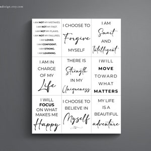 45 Affirmation Notes. Printable Self Care Messages. Daily Affirmations ...