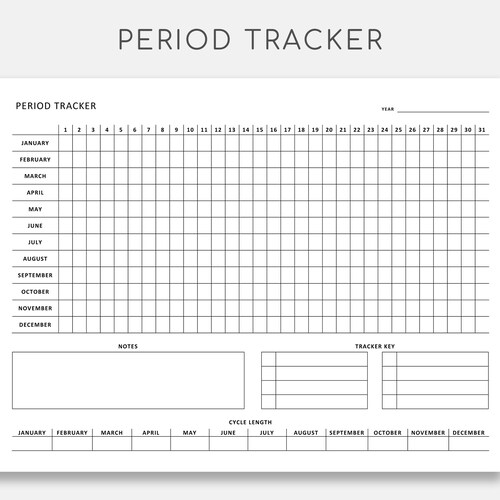 Period Tracker. Monthly Menstrual Cycle Tracker. Period Log. - Etsy