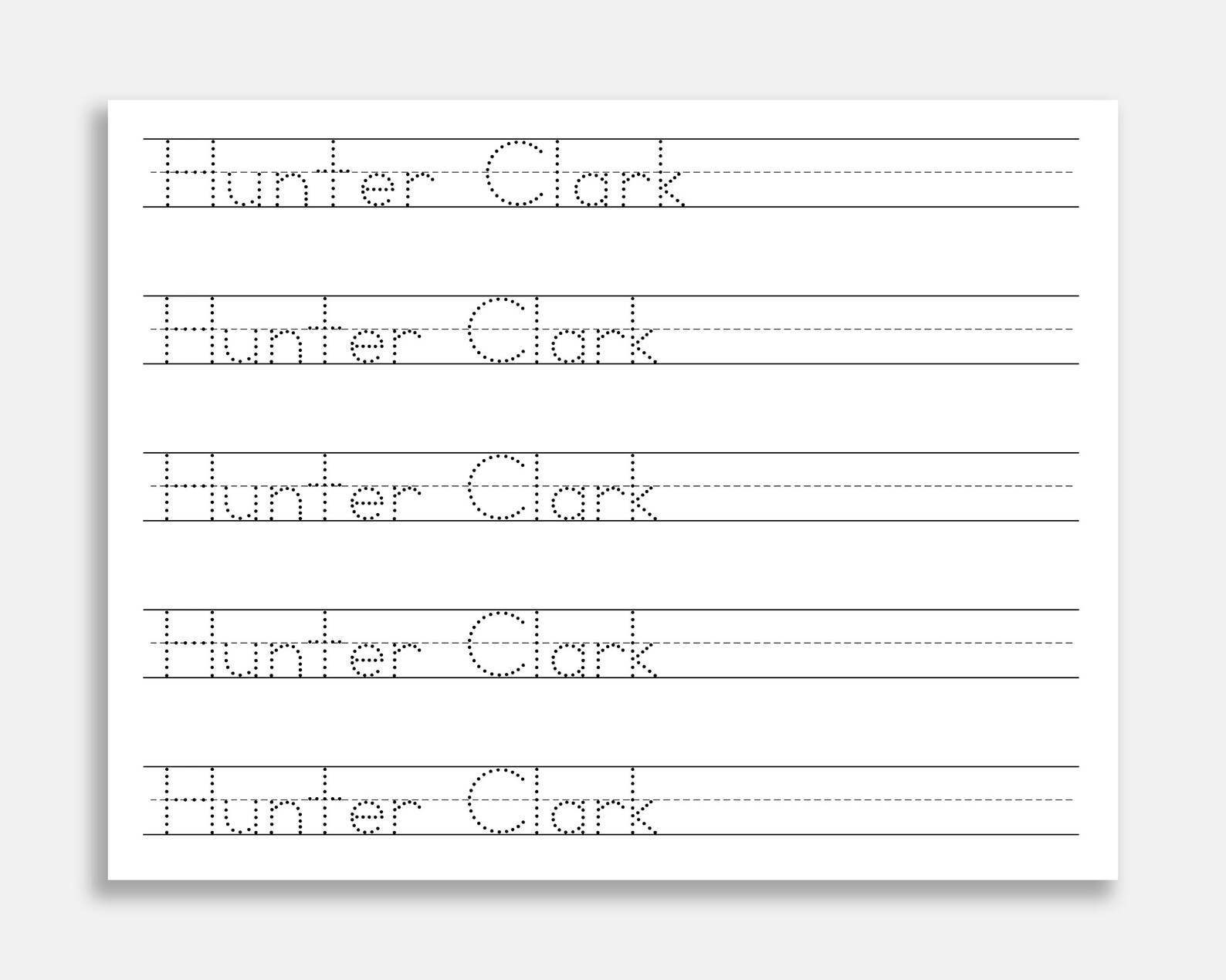 Dot Name Tracing Sheet. Dot Name Writing. Dot Name Paper Name | Etsy ...