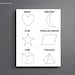 Basic Shapes Flash Cards: Printable Learning Set (PDF) - Etsy