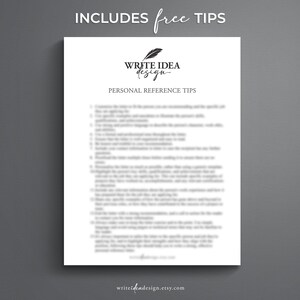 Personal Reference Letter Template. Google Docs/microsoft Word. Letter ...