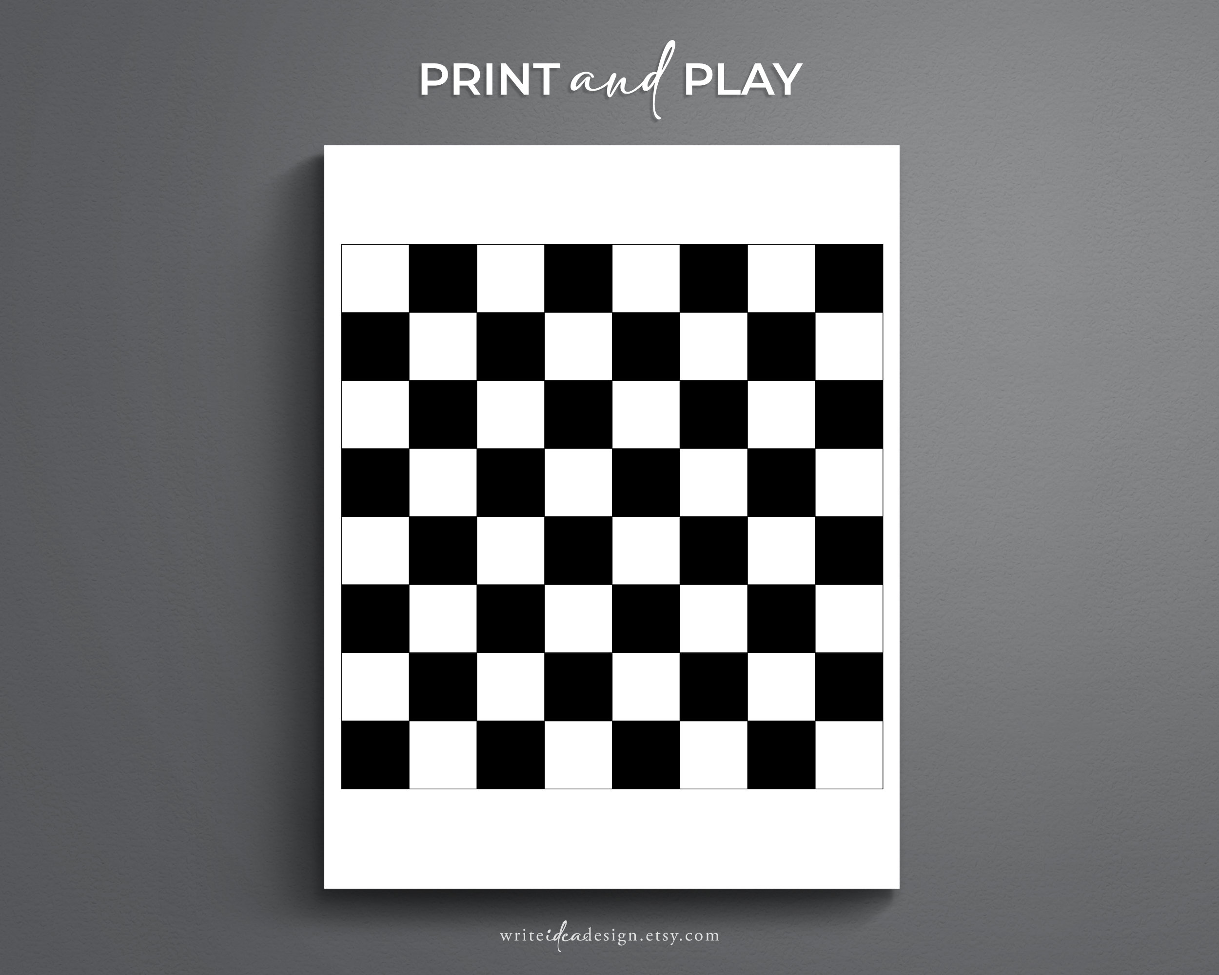 Printable Checkers Game. Printable Board Game. Printable Game. - Etsy ...