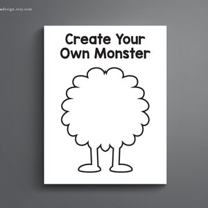 Printable Create Your Own Monster. 10 Unique Monsters. Monster Activity ...