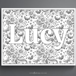 Custom Name Coloring Page. Custom Name Print. Custom Color Page ...