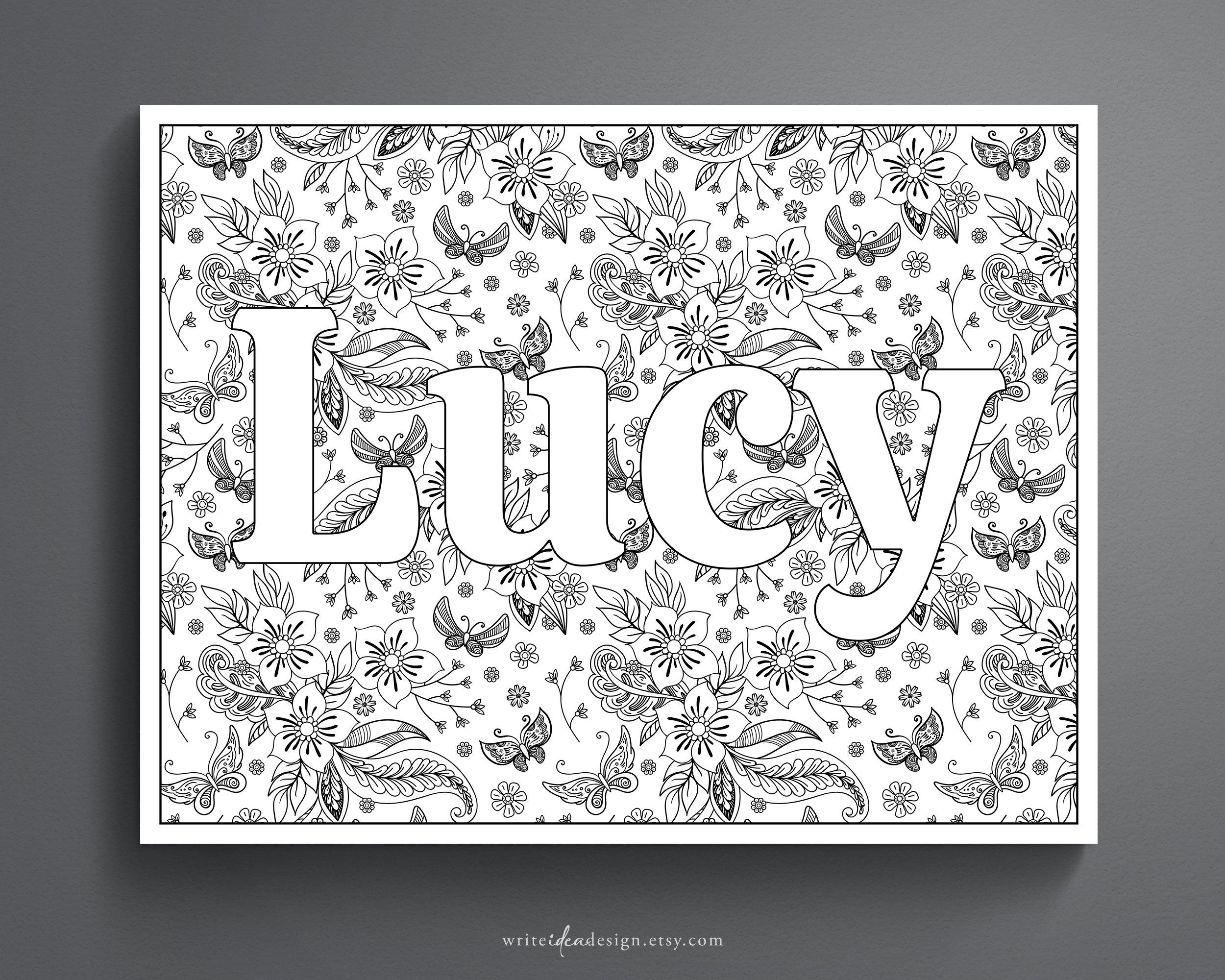 Custom Name Coloring Page. Custom Name Print. Custom Color Page ...