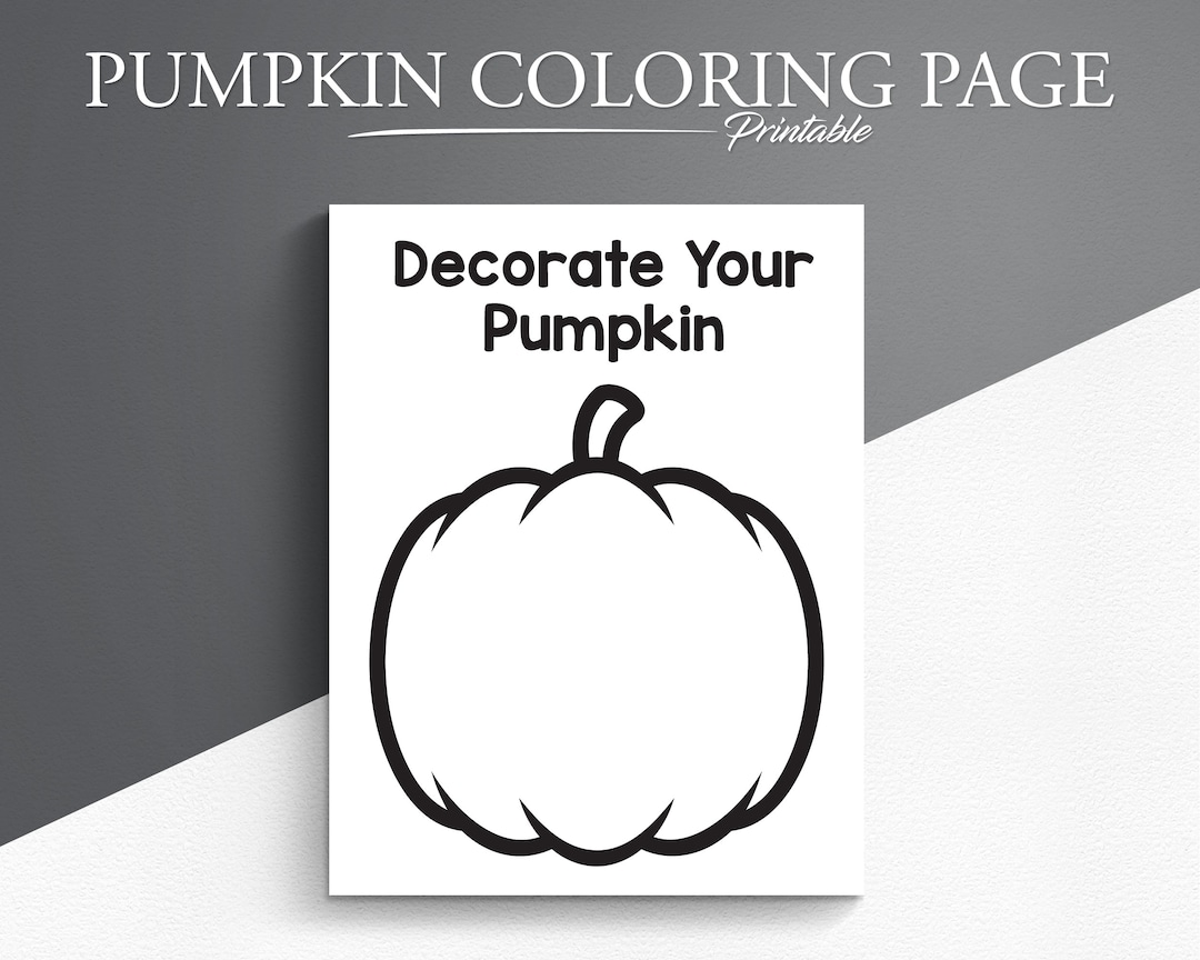 Decorate Your Own Pumpkin Coloring Page: Halloween Fall Activity (PDF ...