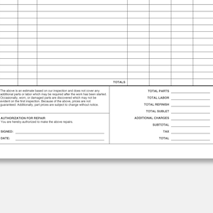 Auto Repair Estimate. Body Shop Estimate. Auto Body Estimator. - Etsy